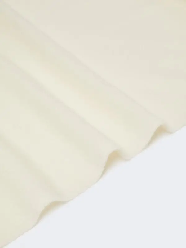 Max Mara Logo Embroidered Fringed Scarf