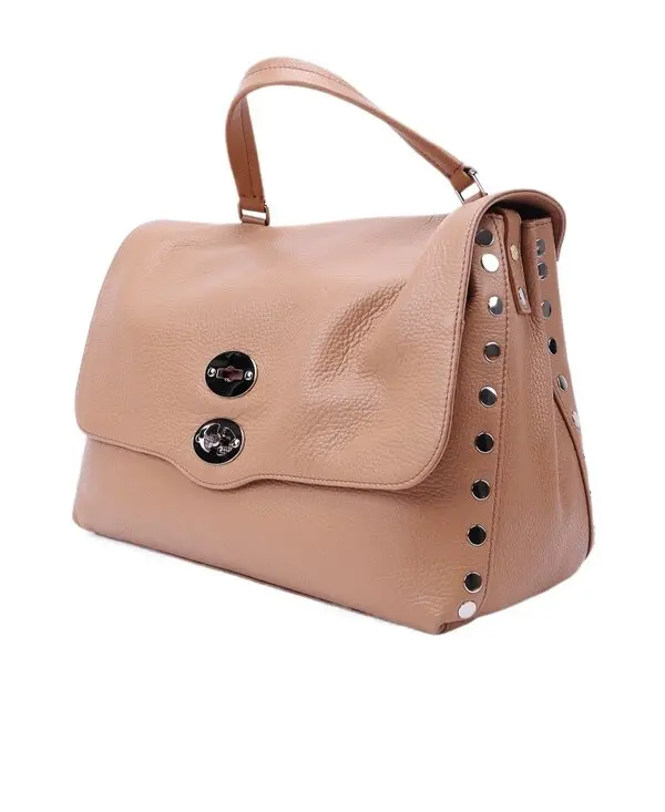 ZANELLATO Studded Shoulder Bag - Brown