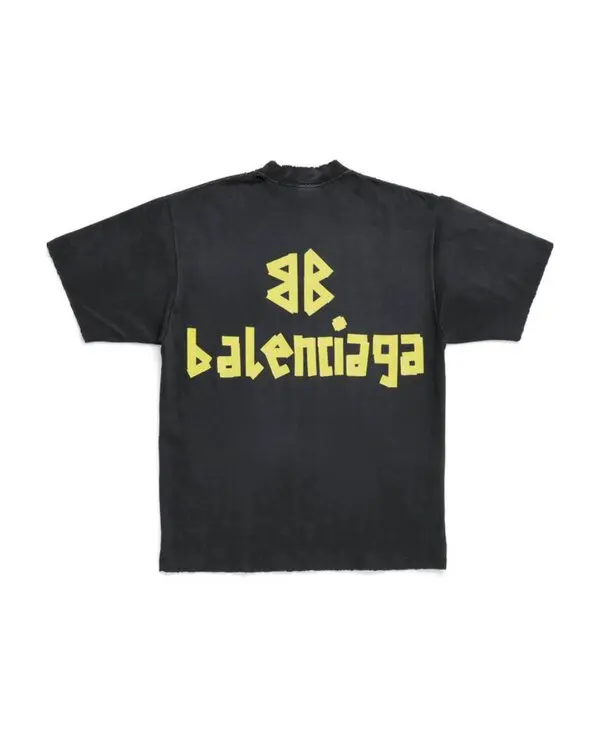 Balenciaga Tape Type Medium Fit T-shirt In Faded