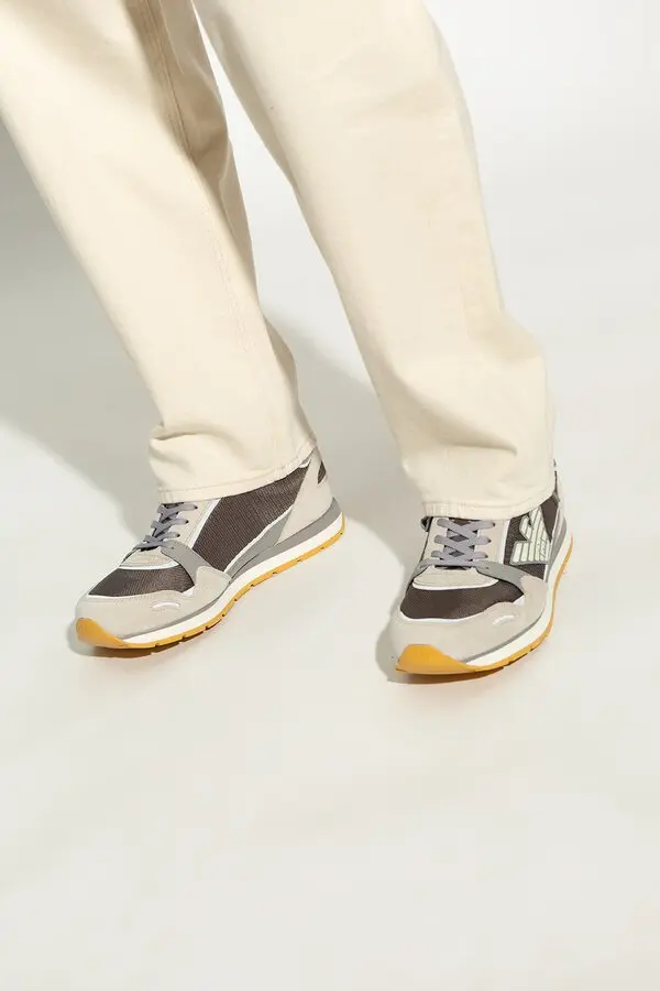 Emporio Armani Paneled Low-top Sneakers