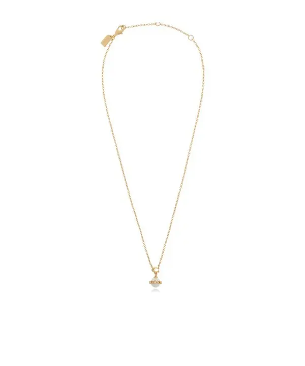 COACH Embellished Pendant Chain-linked Necklace - Yellow