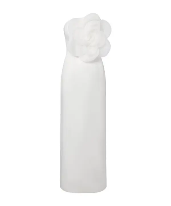 LEO Floral-appliqué Maxi Dress