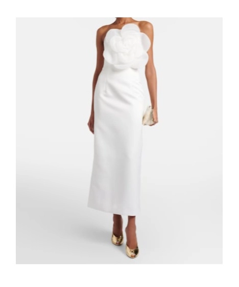 LEO Floral-appliqué Maxi Dress
