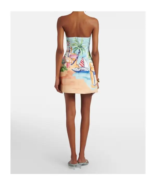 LEO Printed Bustier Dress