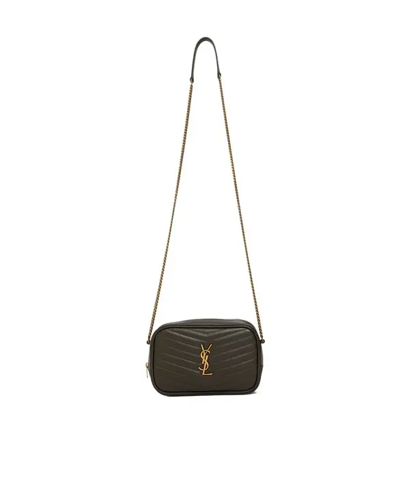 Saint Laurent Lou Logo Plaque Mini Shoulder Bag - Pale Musky