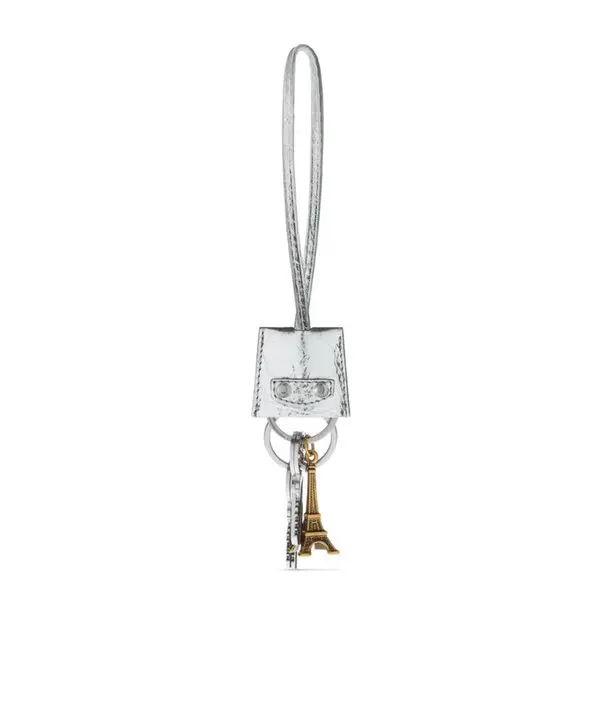 Balenciaga Le City Charm Eiffel Metallized Keychain