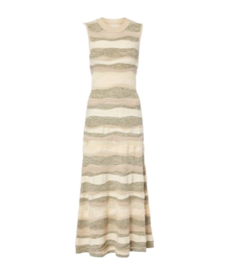 Ulla Johnson Striped Mid-length Dress - Nude