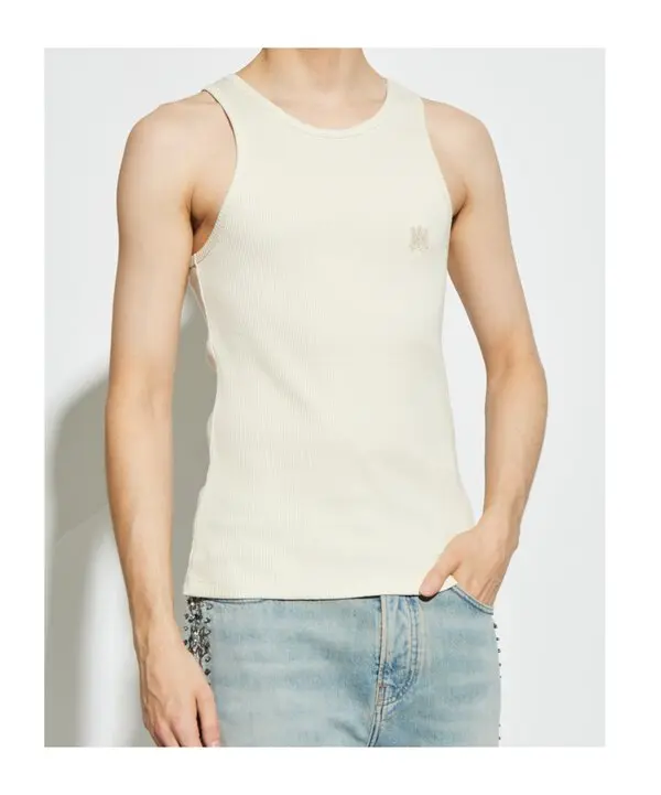 Amiri Logo Patch Ribbed Top