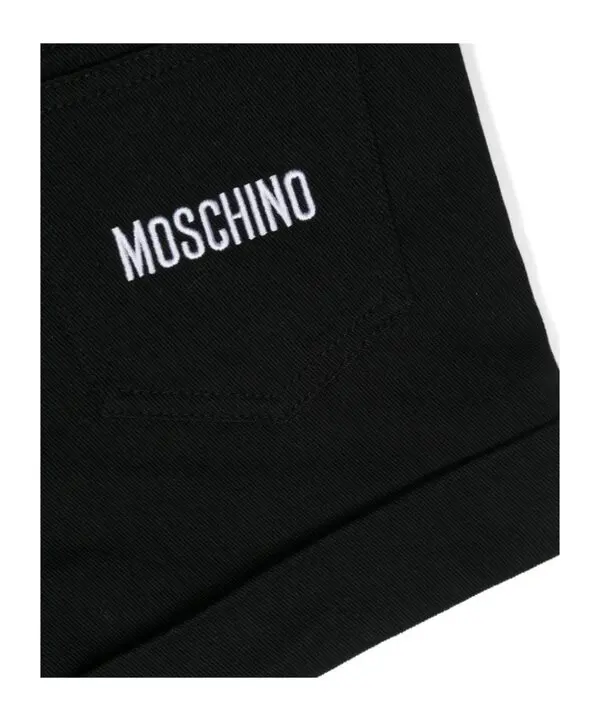Moschino Logo-embroidered Denim Shorts