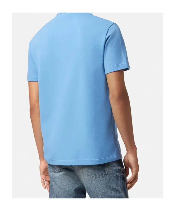 Versace Medusa-embroidered Short-sleeved Polo Shirt