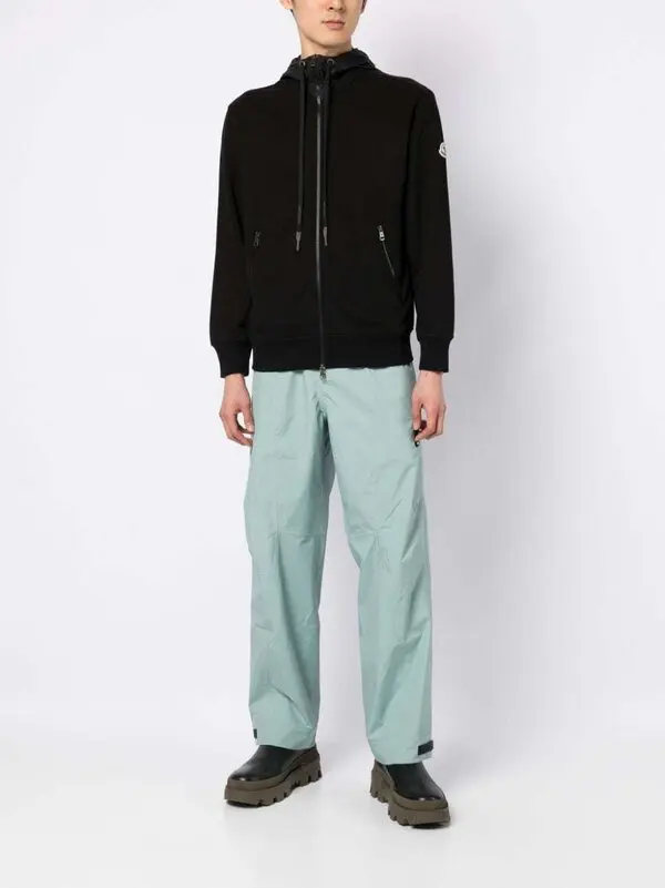 Moncler Zip Up Contrasted Hoodie