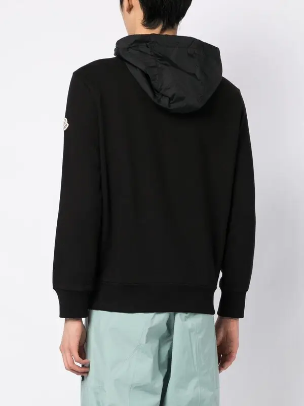 Moncler Zip Up Contrasted Hoodie