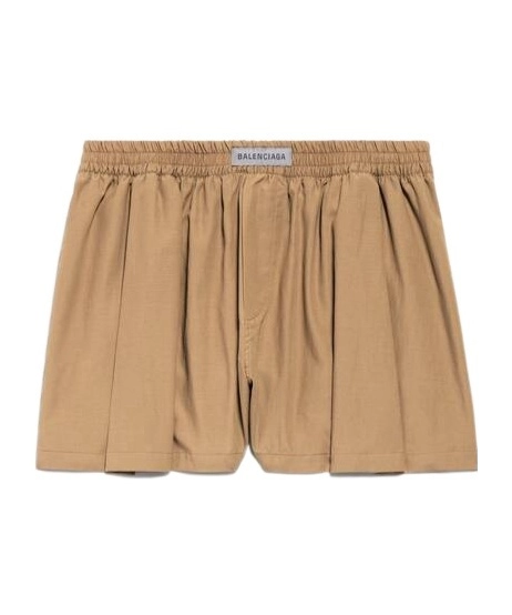 Balenciaga A-line Boxer Shorts In Sand - Beige