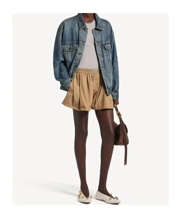 Balenciaga A-line Boxer Shorts In Sand