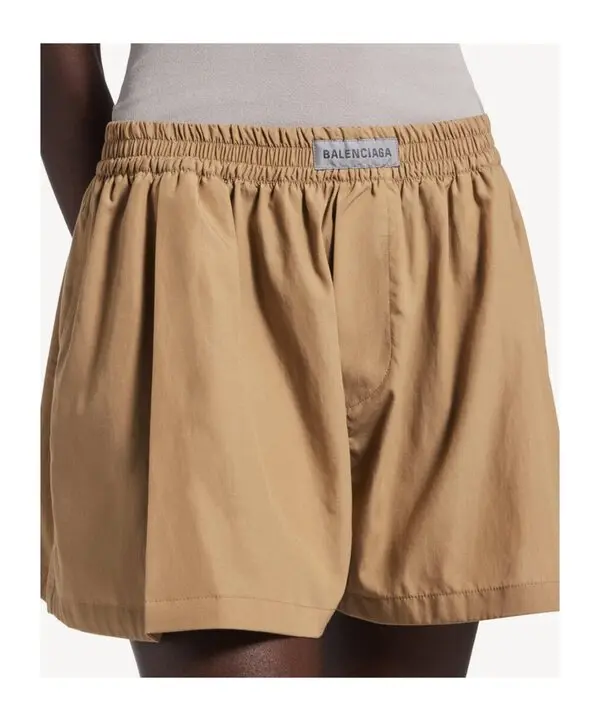 Balenciaga A-line Boxer Shorts In Sand