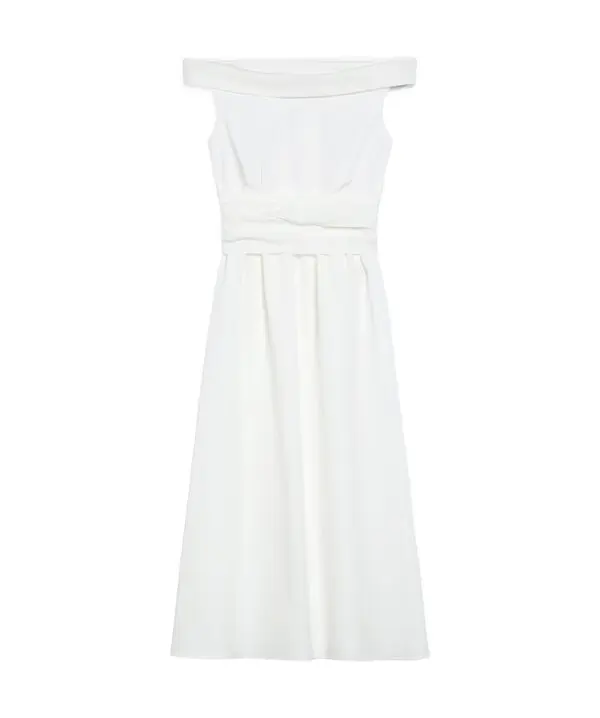 Max Mara Off-the-shoulder Poplin Dress