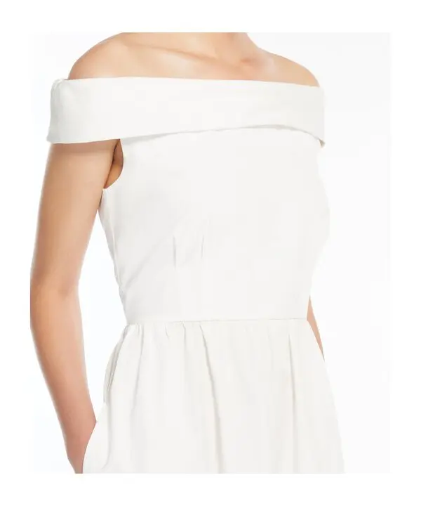 Max Mara Off-the-shoulder Poplin Dress