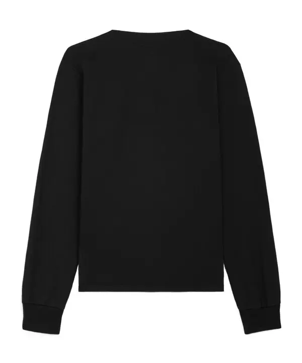 Celine Blason Polo Shirt In Striped Jersey