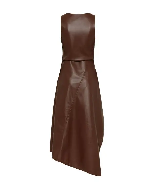 Bottega Veneta Logo Asymmetrical Midi Dress