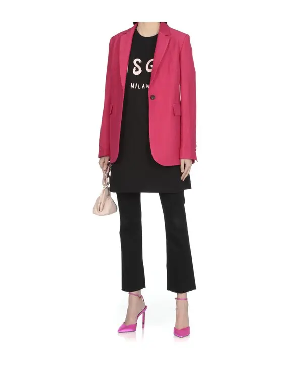 MSGM Logo Print T-shirt Dress