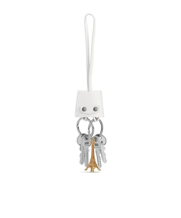 Balenciaga Le City Charm Eiffel In Optic - White