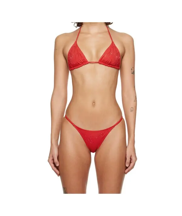 Paloma Wool Bead-embellished Triangle Bikini Top