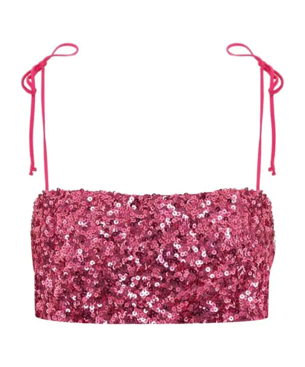ANIYE BY Sequined Short Camisole - Red