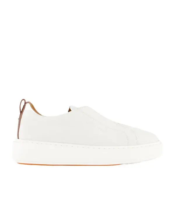 Santoni Round Toe Slip-on Sneakers