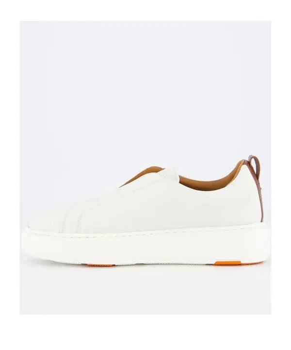 Santoni Round Toe Slip-on Sneakers