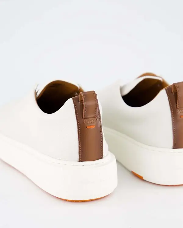 Santoni Round Toe Slip-on Sneakers
