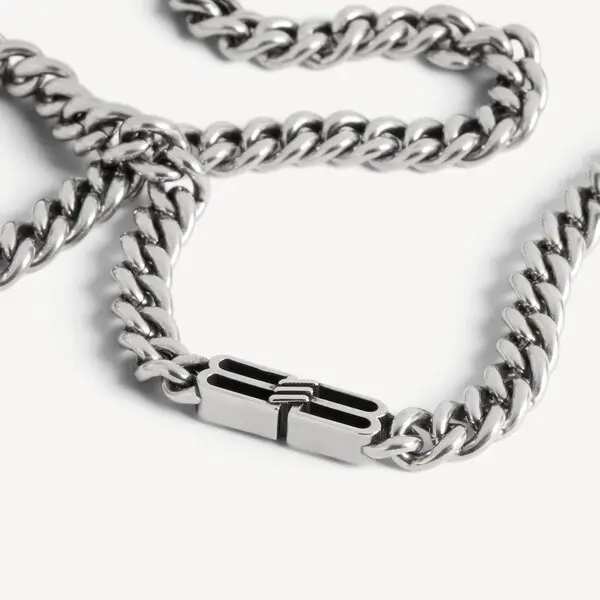 Balenciaga Bb Icon Trouser Chain In Antique Silver
