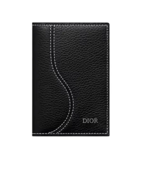 Dior Saddle Bi-fold Card Holder - Black