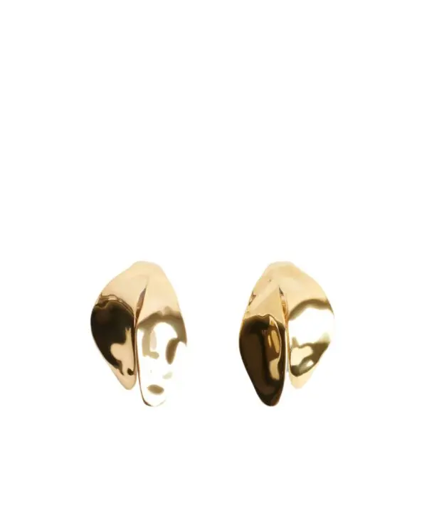 Balenciaga Shiny Bloom Earrings - Gold