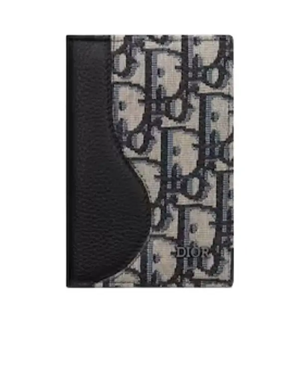 Dior Saddle Bi-fold Card Holder - Black