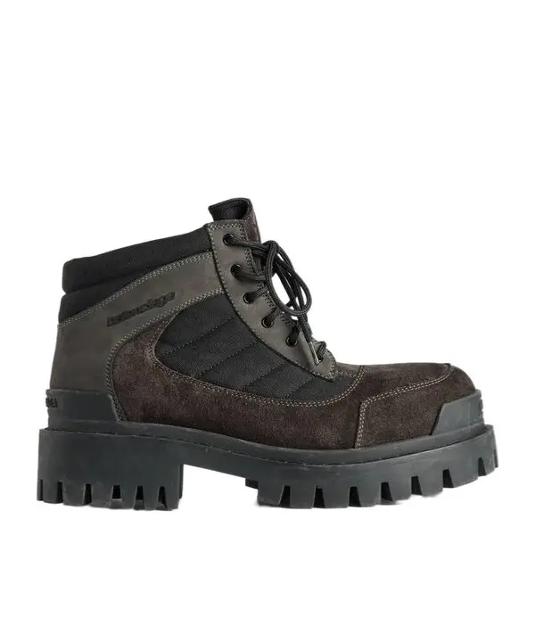Balenciaga Combat Strike Low Boot - Brown/black
