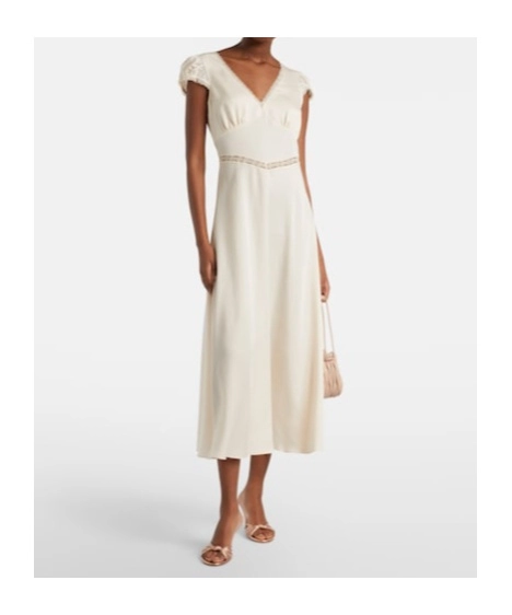 Posse Perla Lace-trimmed Midi Dress