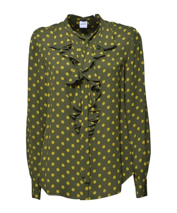 Aspesi Polka Dot Viscose Crepe Shirt