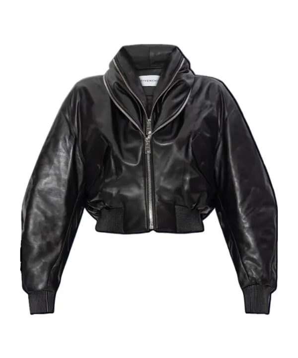 Givenchy Shawl Collar Zip-up Bomber Jacket - Black