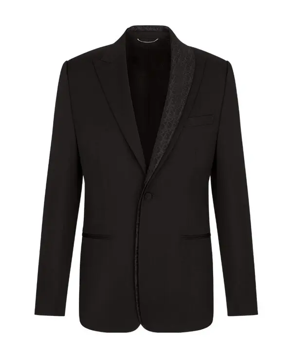 Dior Jacket With Oblique Asymmetric Shawl Collar - Black