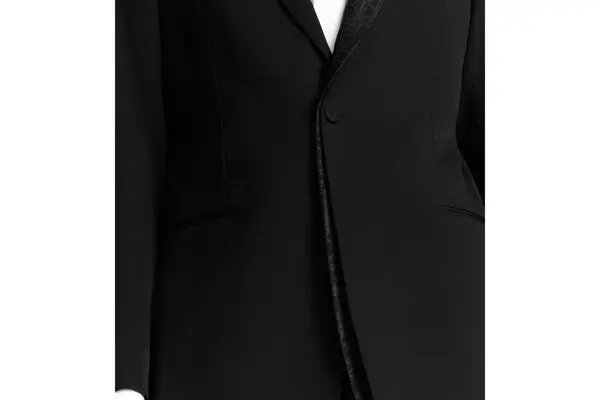 Dior Asymmetrical Shawl Collar Jacket With Oblique Pattern