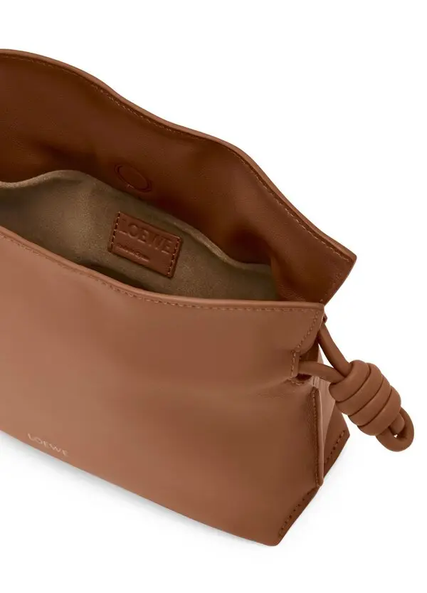 Loewe Mini Flamenco Clutch In Nappa Calfskin - Brown