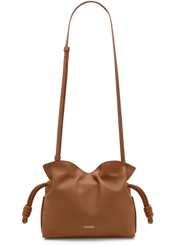 Loewe Mini Flamenco Clutch In Nappa Calfskin - Brown