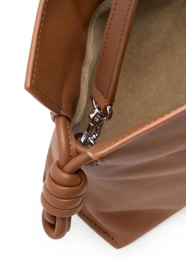 Loewe Mini Flamenco Clutch In Nappa Calfskin - Brown