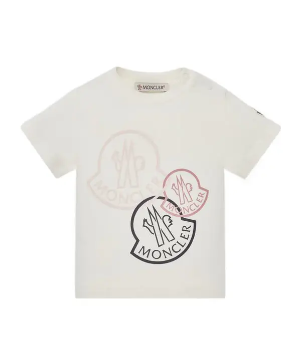 Moncler Crewneck T-shirt With Logo Print - White