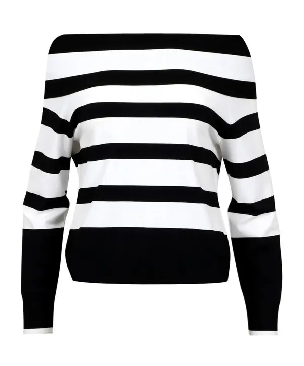 KAOS Boat Neck Striped Sweater