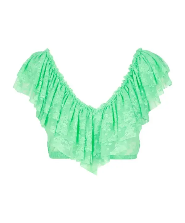 ANIYE BY Ruffled Blouse - Green