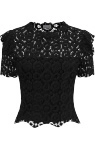 Burberry Short-sleeve Floral Lace Blouse