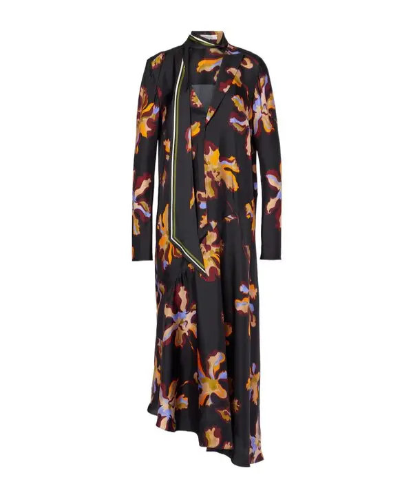 Dorothee Schumacher Long Sleeve Printed Maxi Dress