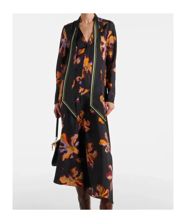 Dorothee Schumacher Long Sleeve Printed Maxi Dress