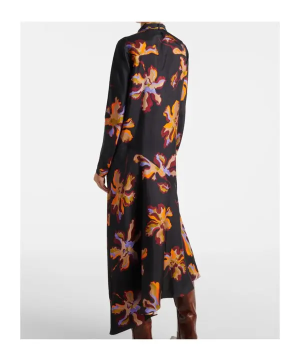 Dorothee Schumacher Long Sleeve Printed Maxi Dress